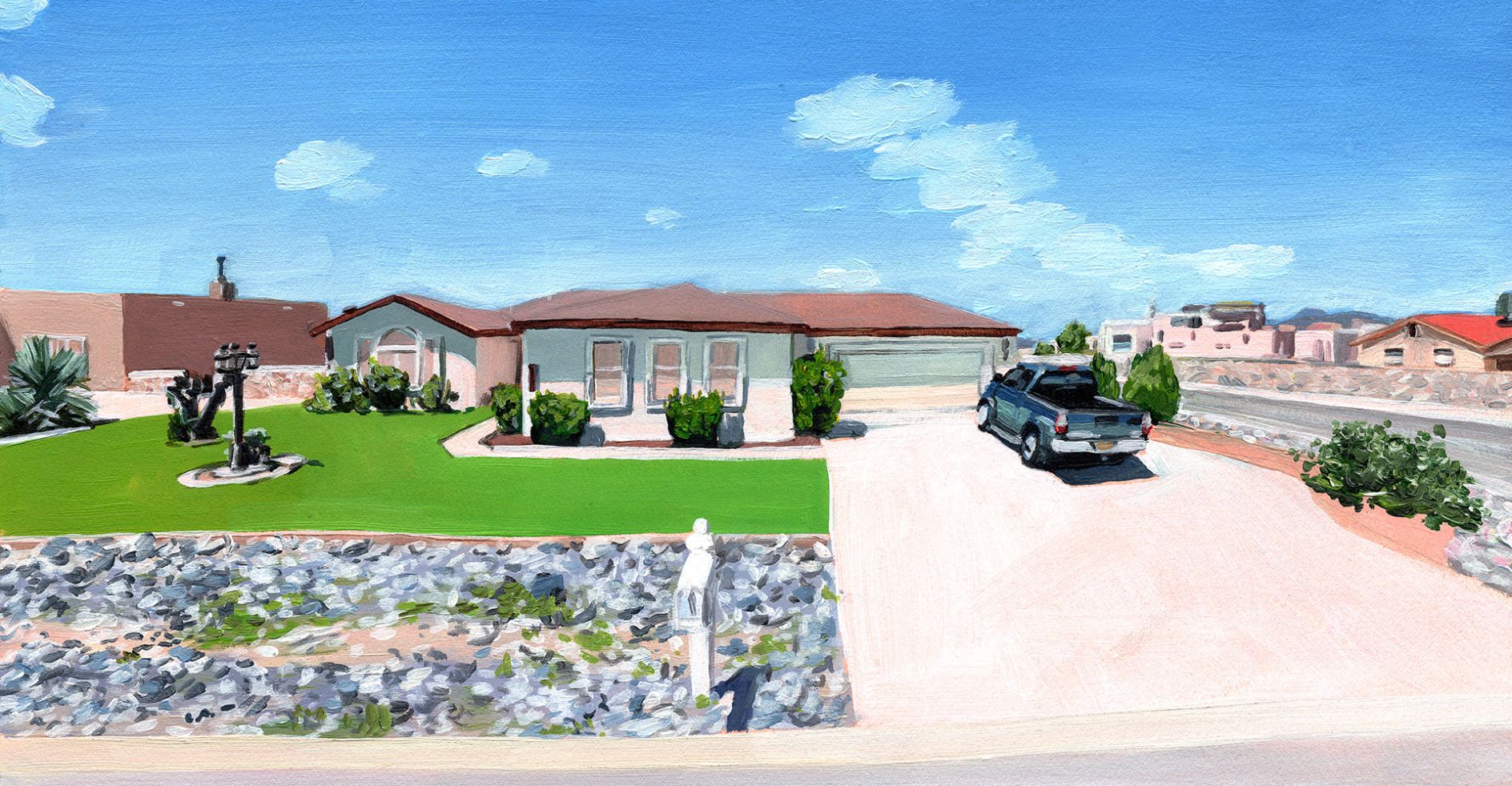 Alice Tye's latest Street View-inspired paintings take us on a virtual ...
