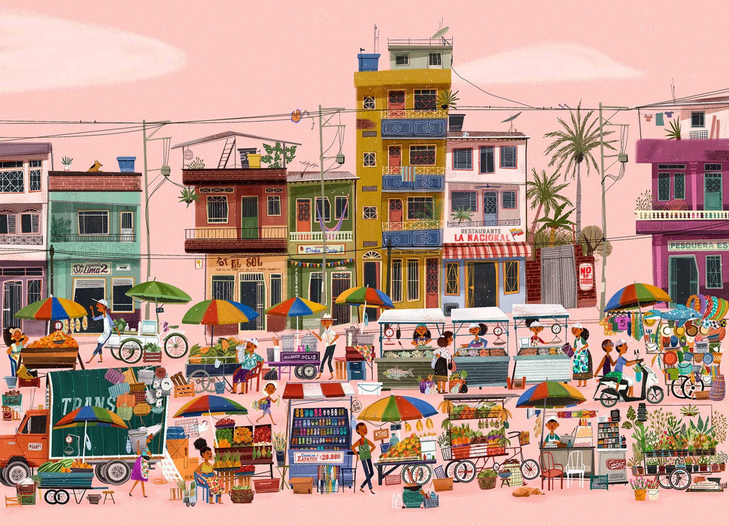 One Sunday in Alameda: Vibrant illustration series depicts the bustle ...
