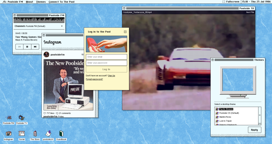 Poolside FM gets a refresh with a '90s operating system in your browser ...