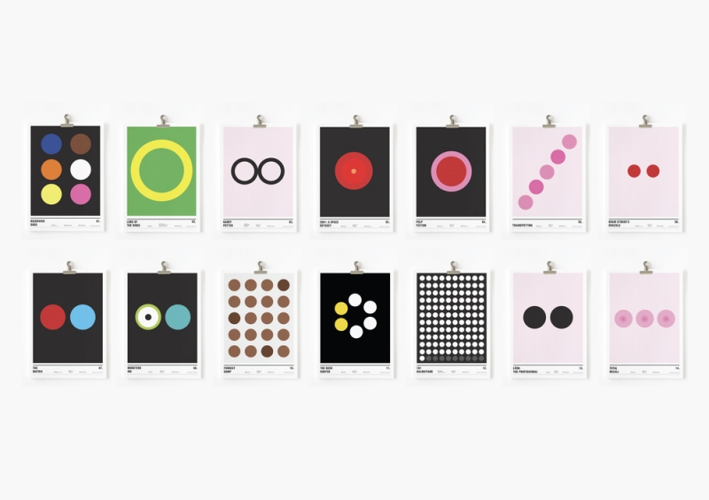 Designer creates minimalist posters of famous movies using only circles ...