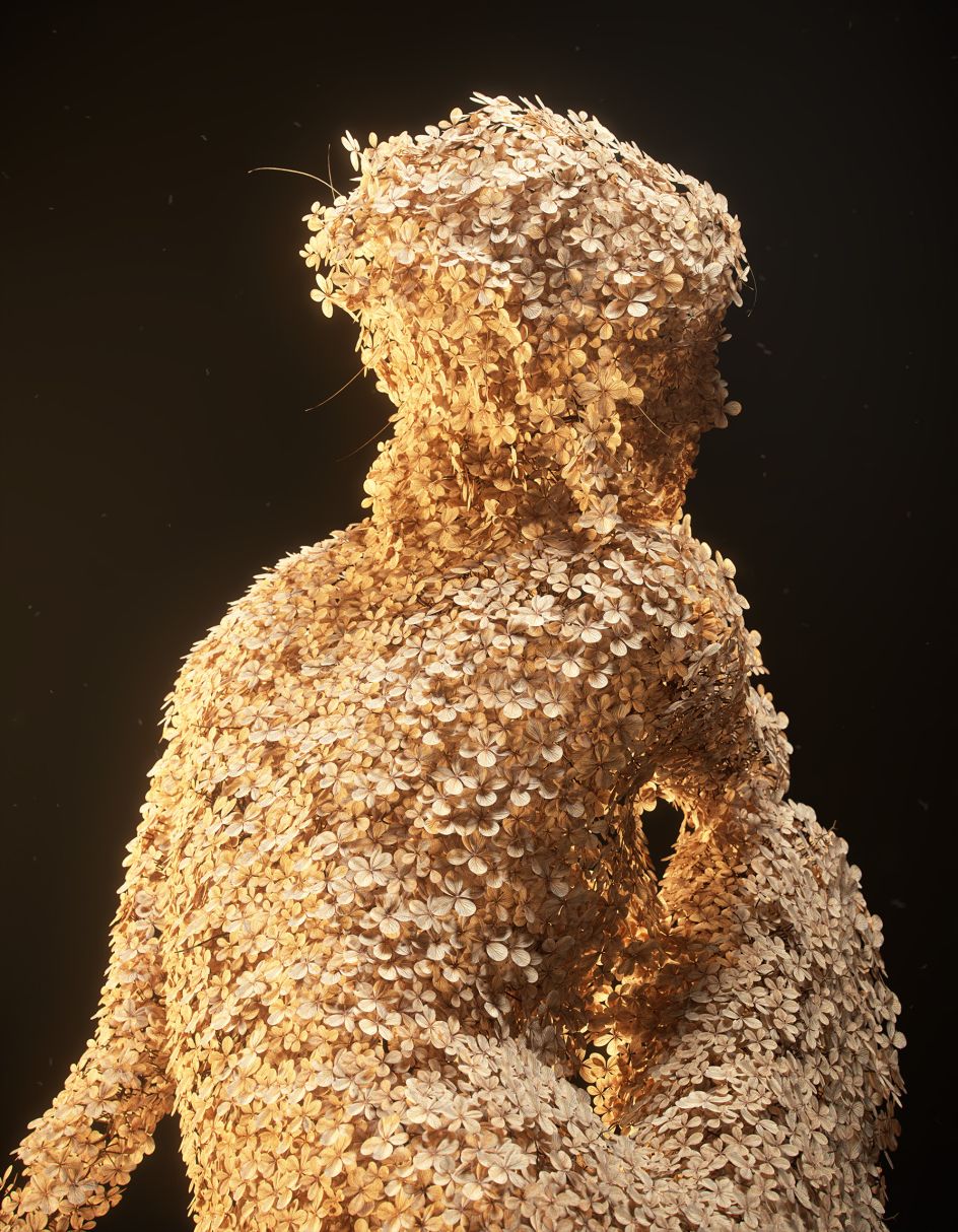 Flower Figures: Artist digitally crafts sculptures of women from a ...