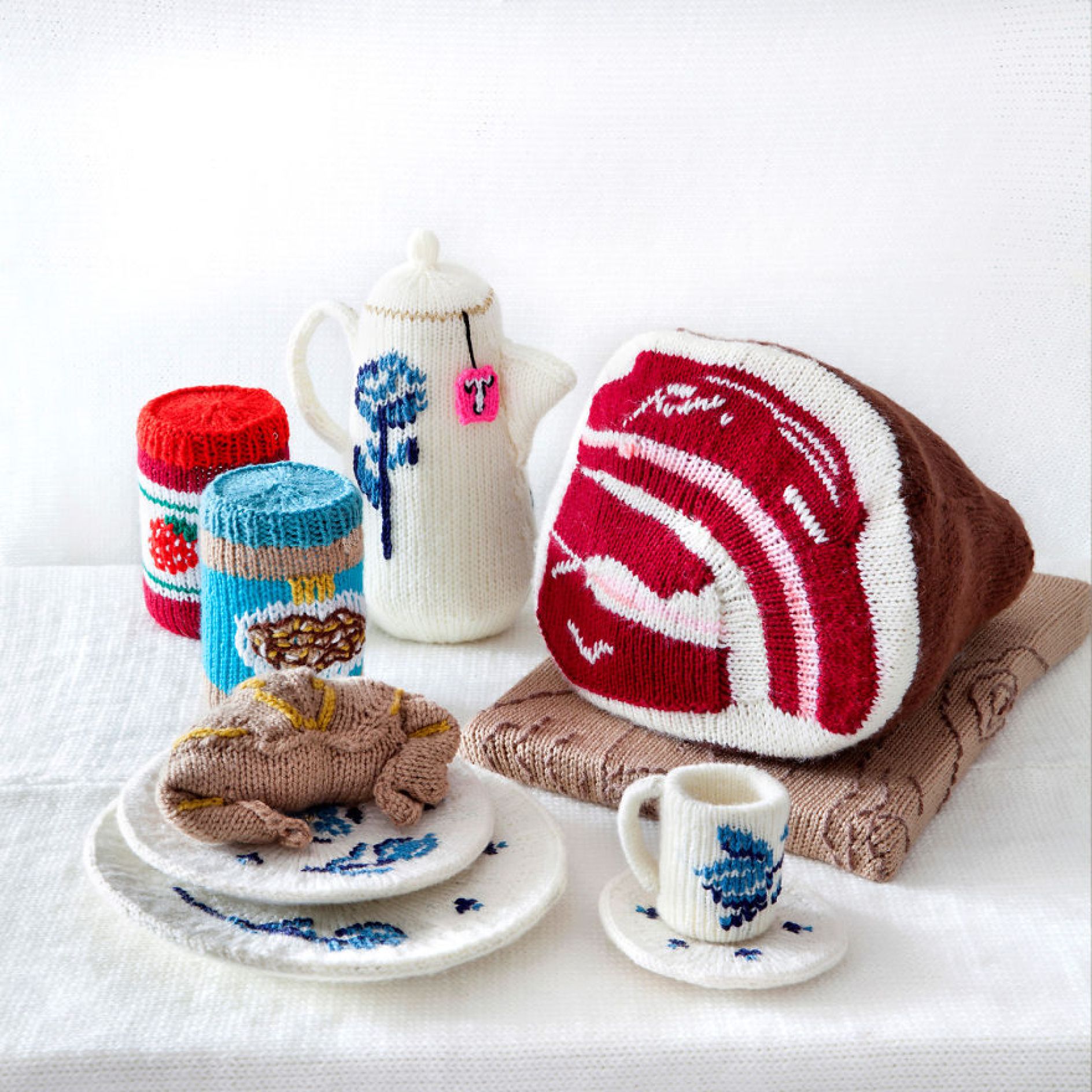 Creative knitting enthusiasts craft intricate everyday items from wool ...