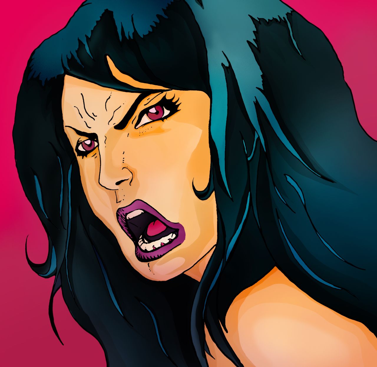 Vibrant comic book illustrations depict three kick-ass female ...