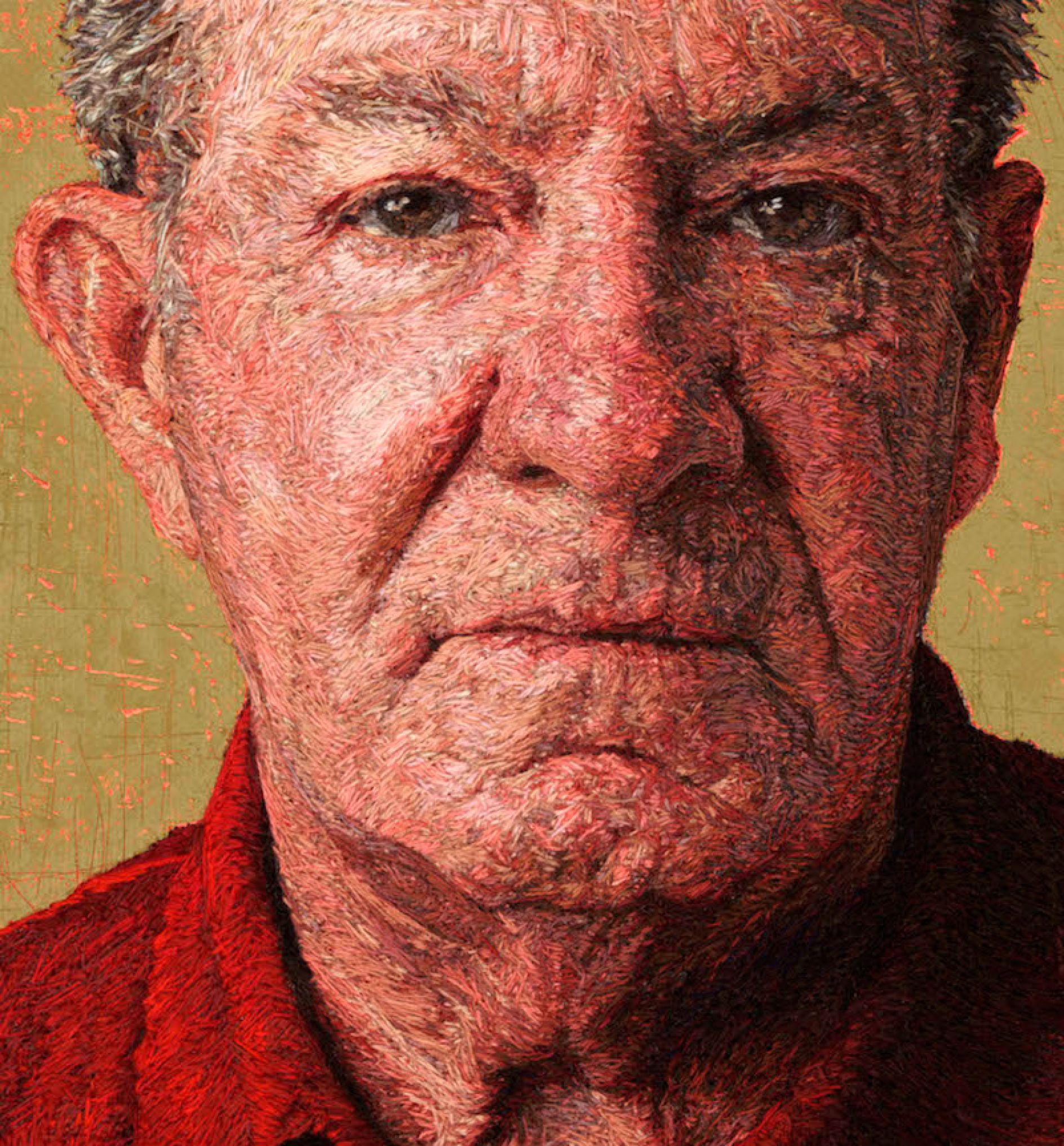 Hyper-realistic portrait paintings that are actually embroidered ...
