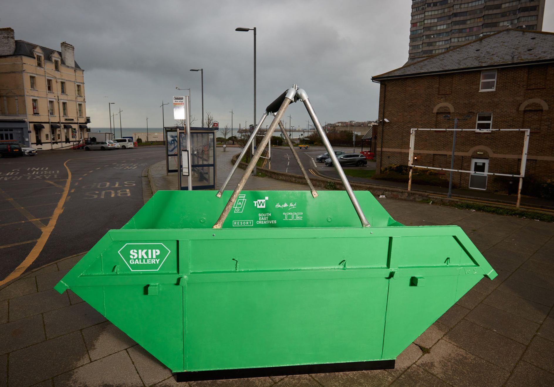 A green skip in Margate transforms into a giant shopping basket to mark ...