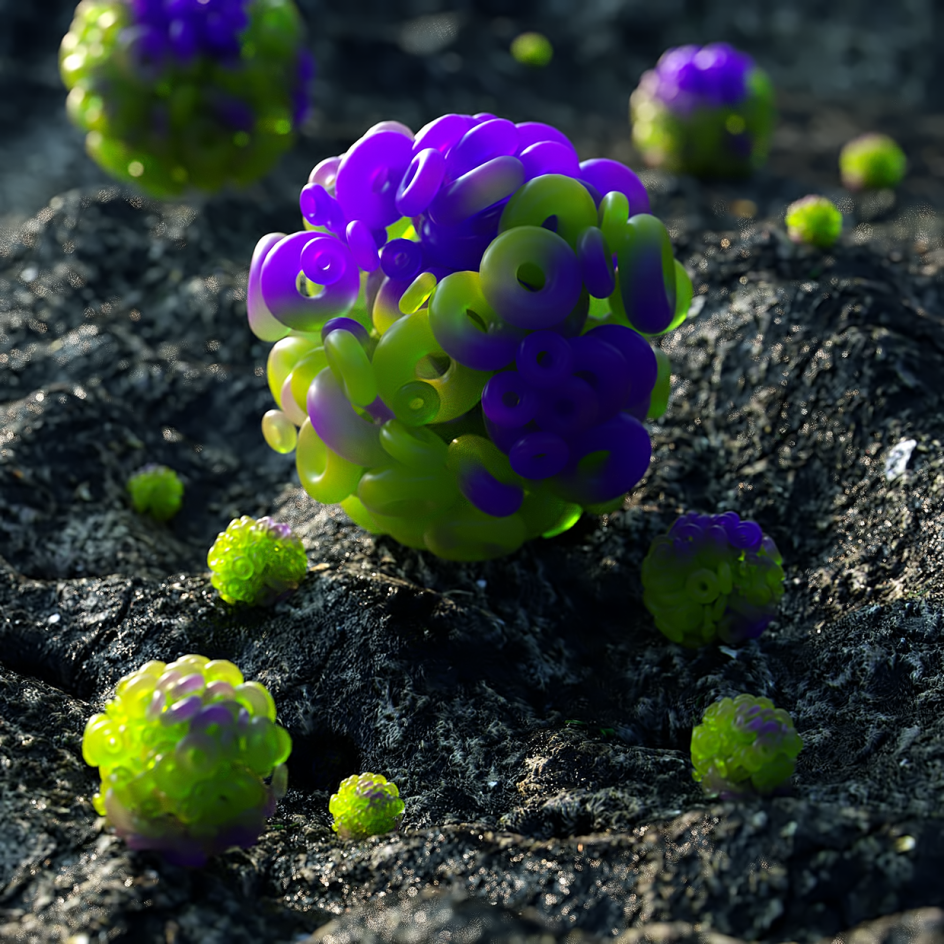 Alien flowers, plants and crystallised rocks imagined by digital artist ...