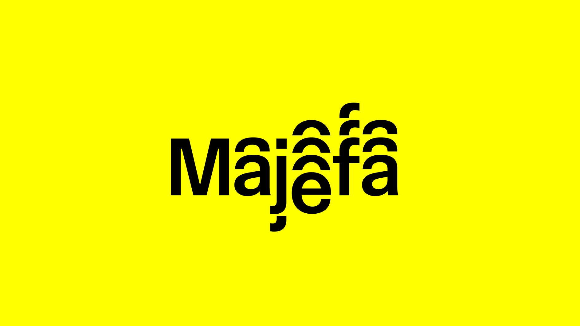 Jump around: Majefa's new identity features type that moves to the ...