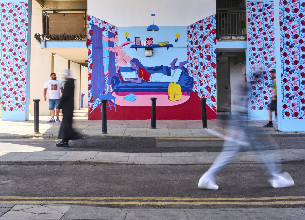 New mural by Hanna Benihoud celebrates what makes people happy living ...