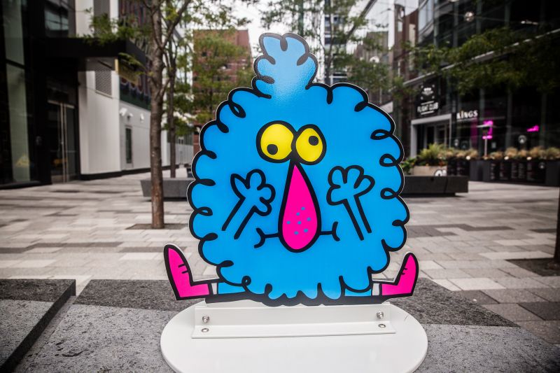 Famous doodler Jon Burgerman cheers up Boston with a fun installation ...
