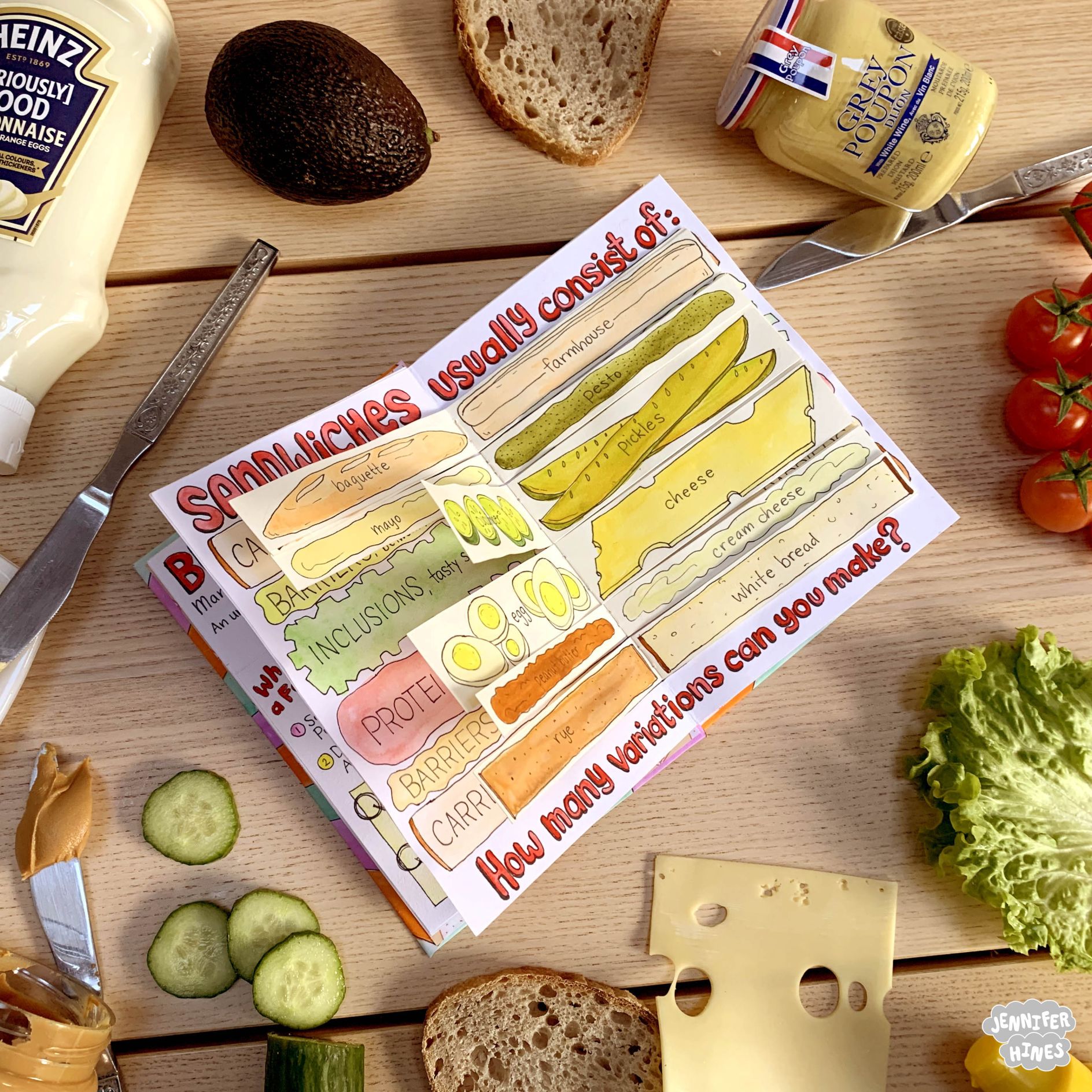 Illustrator Jennifer Hines' pop-up book is an ode to sandwiches and ...