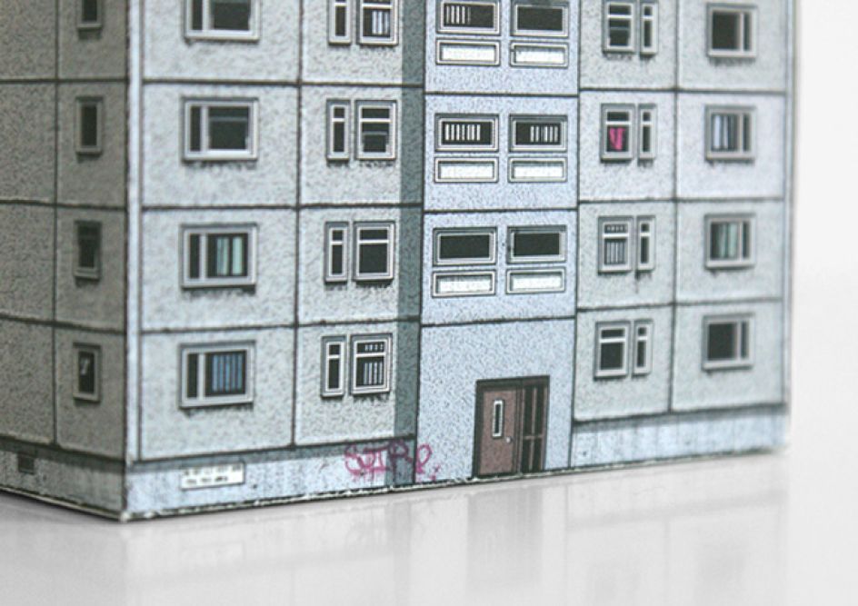 Miniature Brutalist buildings in paper form by design studio ...