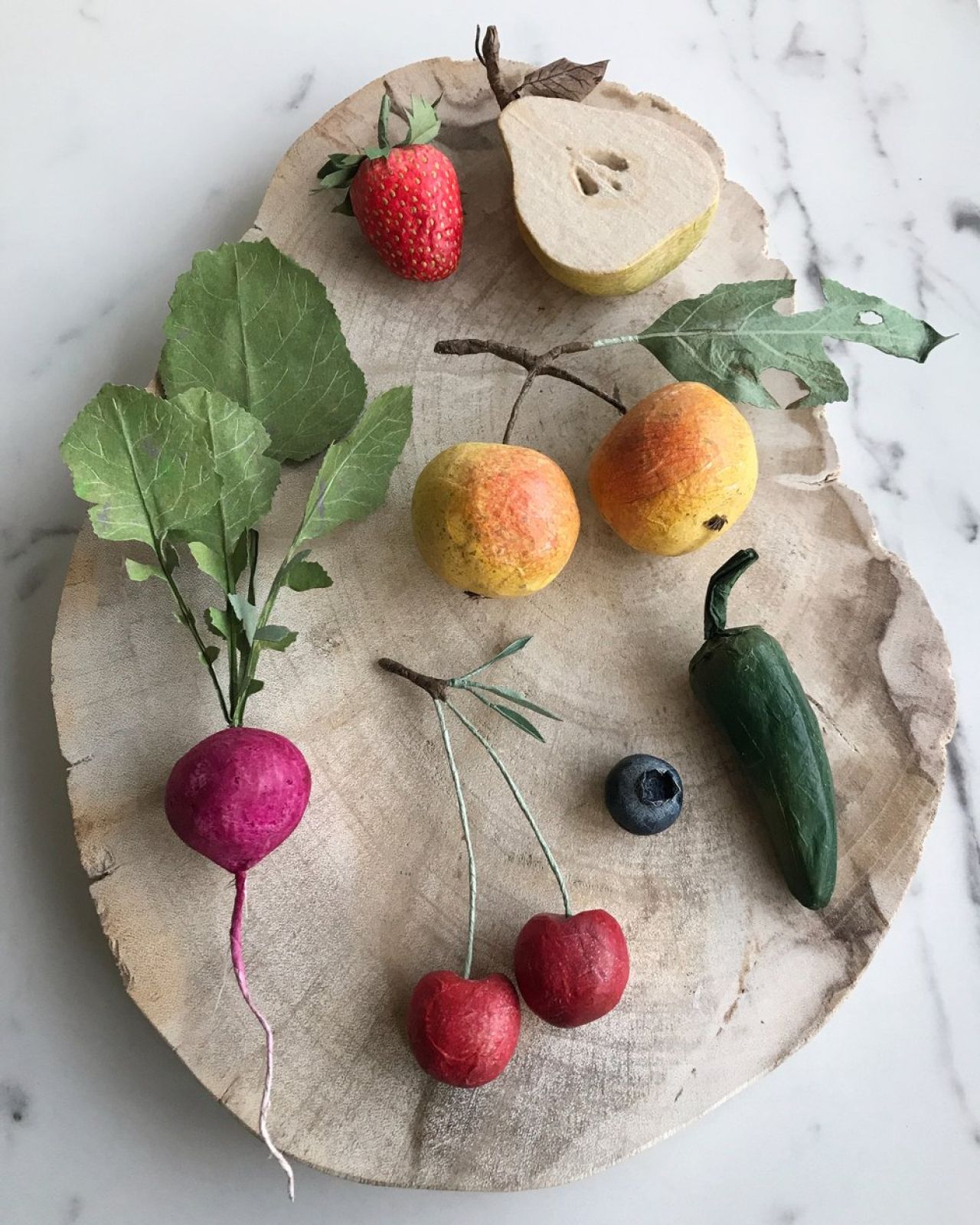 Ann Wood's delicate paper fruit and root vegetables that look like the ...