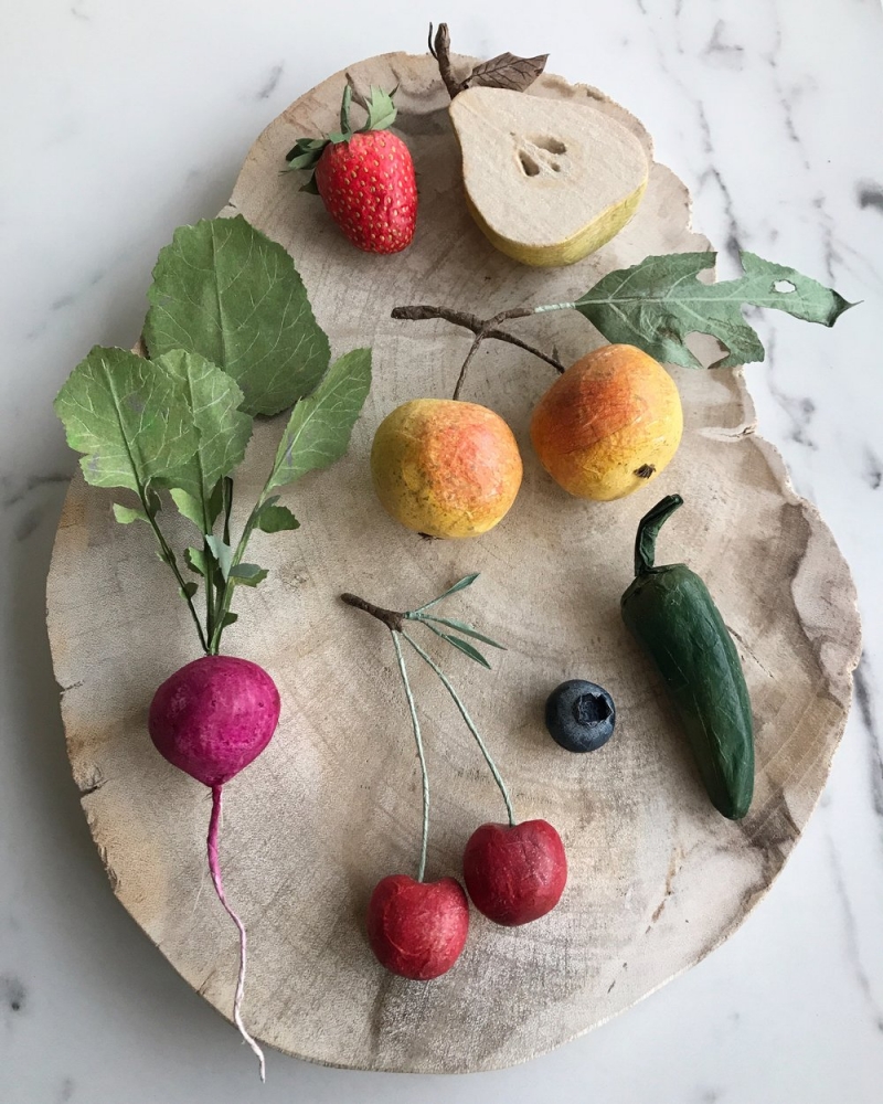 Ann Wood's delicate paper fruit and root vegetables that look like the ...