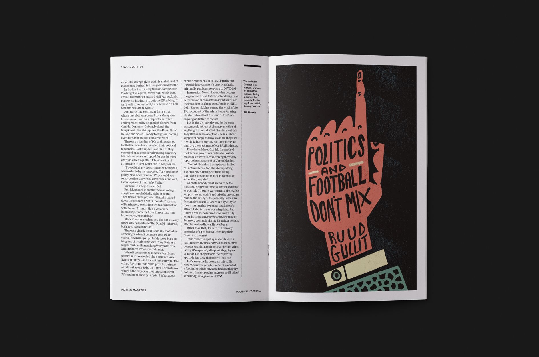 Indie football zine Pickles brings politics to the fore | Creative Boom
