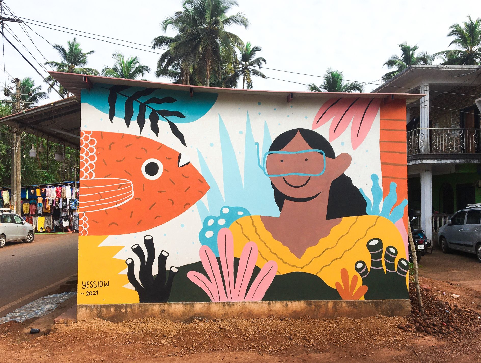 Yessiow's colourful giant mural in India reminds us of the importance ...