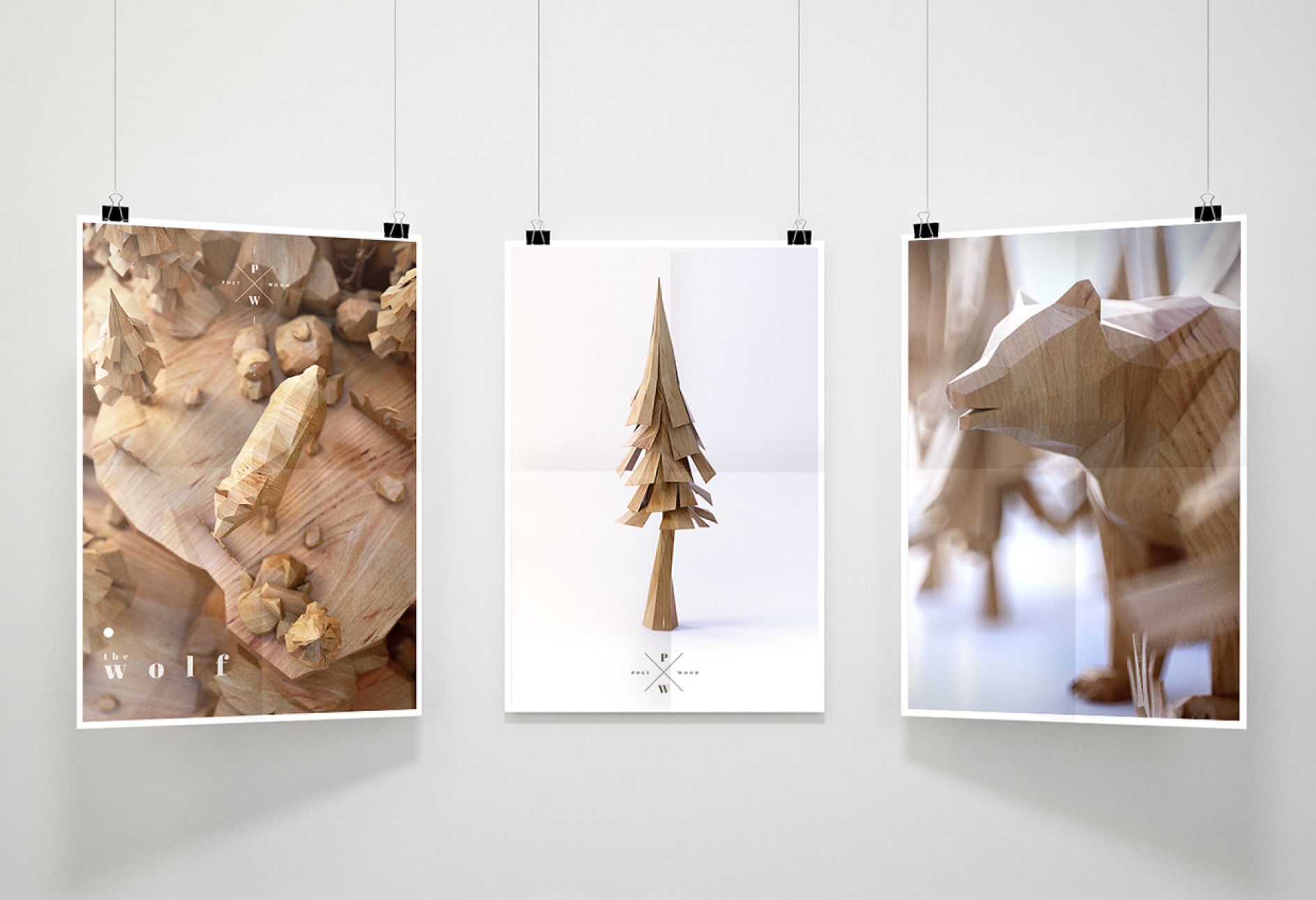 PolyWood: Clever concepts of wooden toy animals rendered in polygons ...