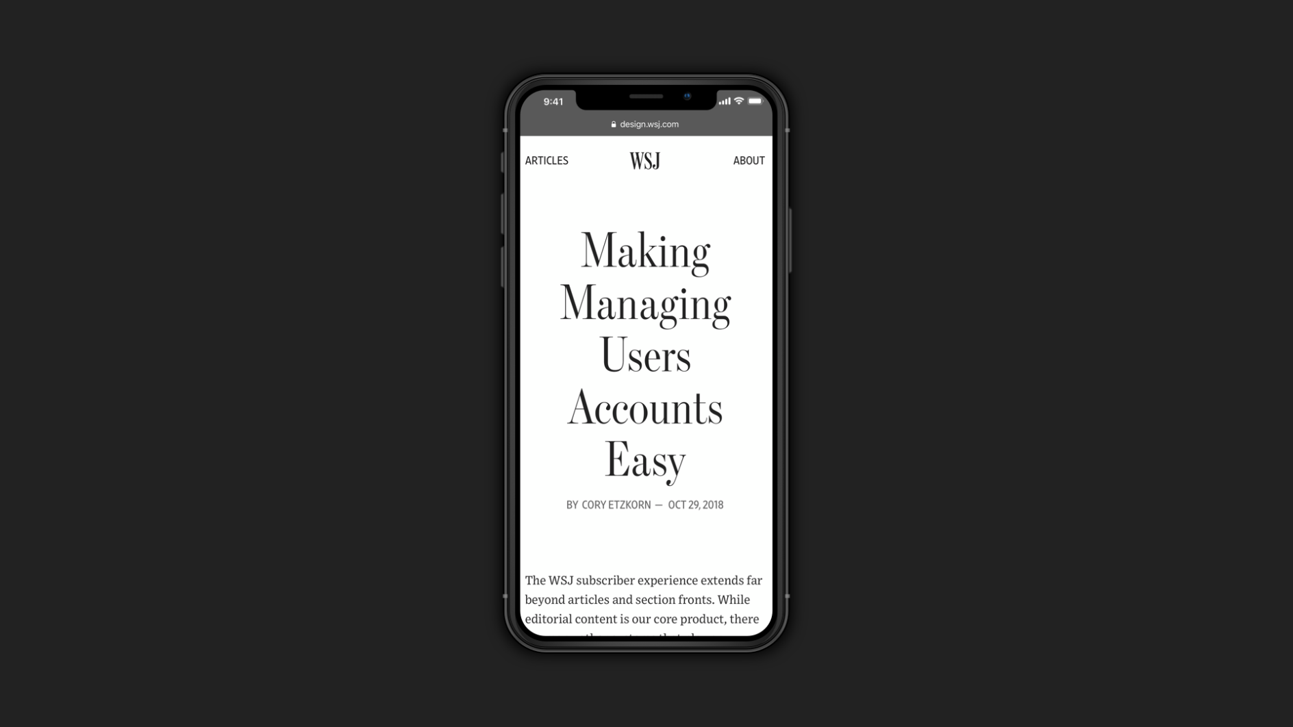 Che Douglas on design at the Wall Street Journal, why readers come ...