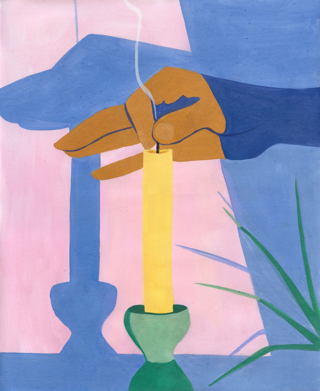 Holly Stapleton mixes gouache with digital art to create works bathed in golden hour light ...