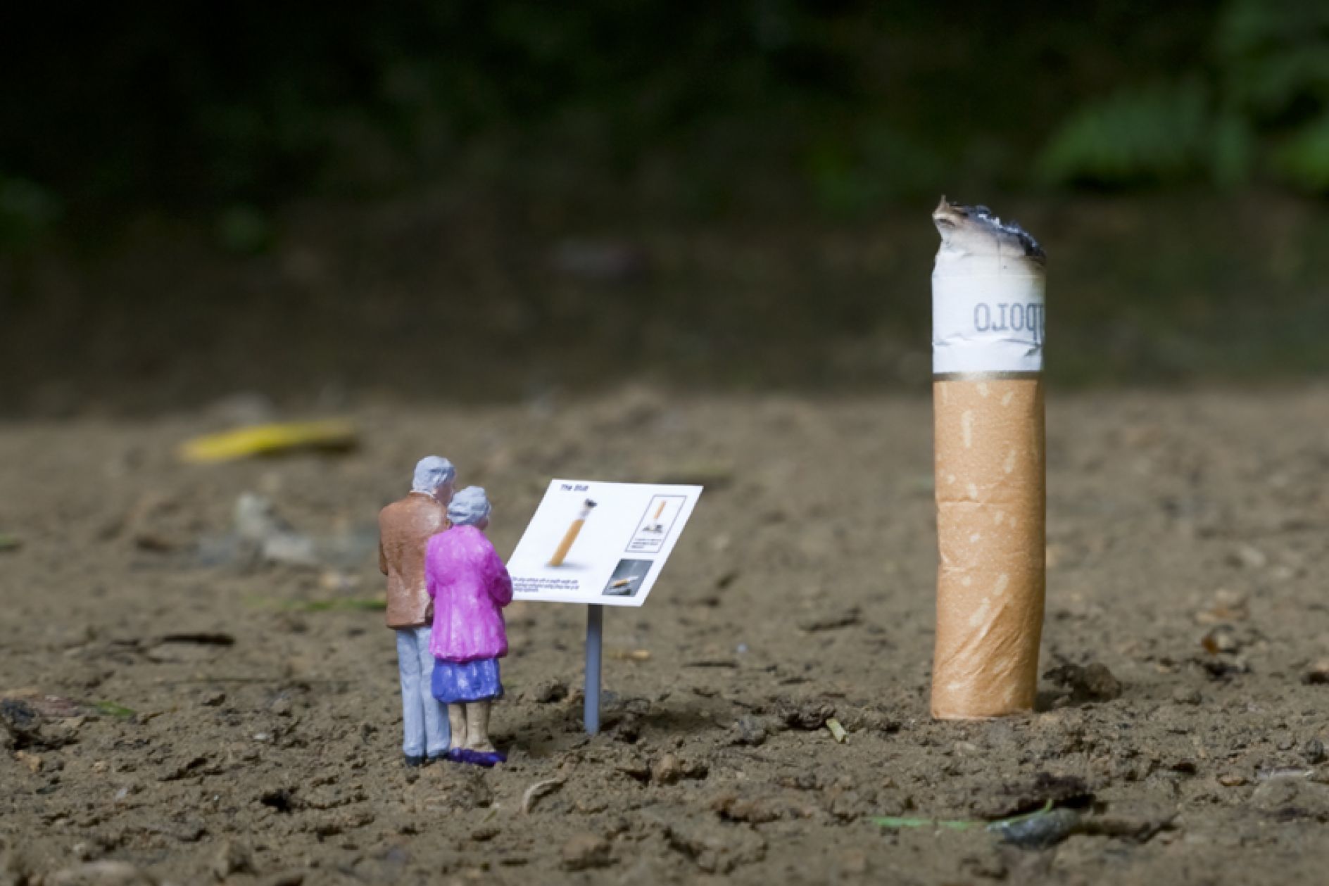 A global model village with miniature people at your feet, captured on ...