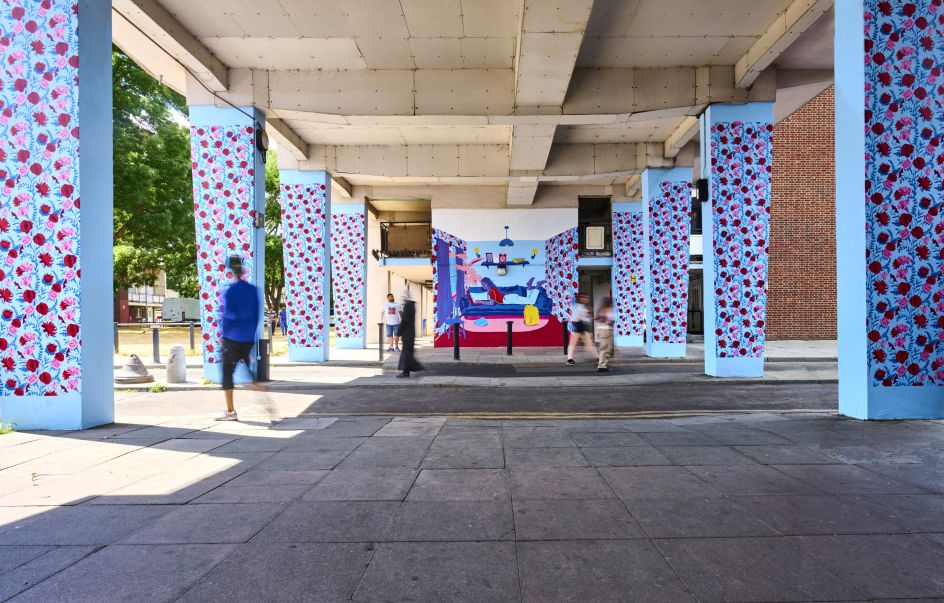 New mural by Hanna Benihoud celebrates what makes people happy living ...