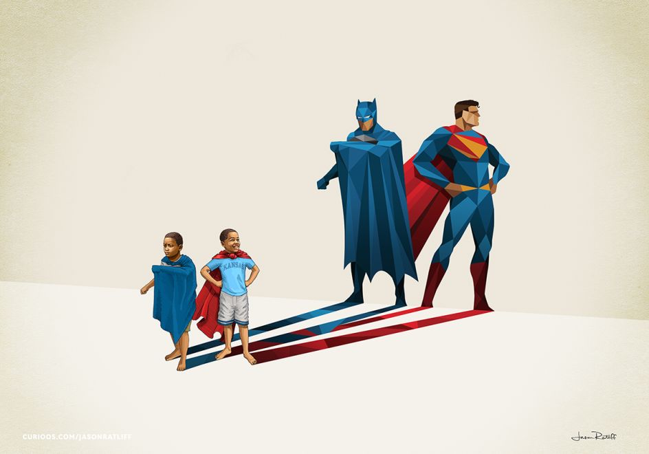 Super Shadows: Artist reminds children that superheroes are of all ...