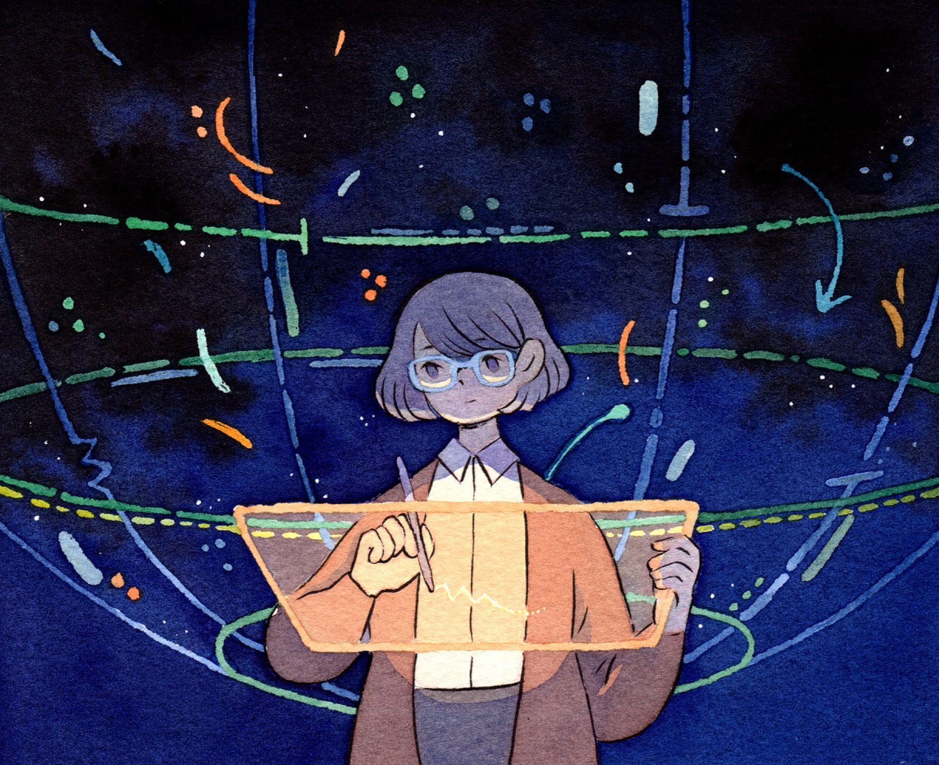 Heikala's Japanese inspired illustrations created with blended inks and ...