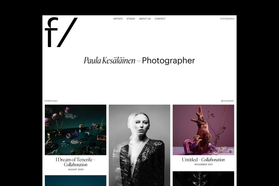 Sofia Pusa's brand refresh for a Finland photography agency is inspired by the crucial F-stop ...