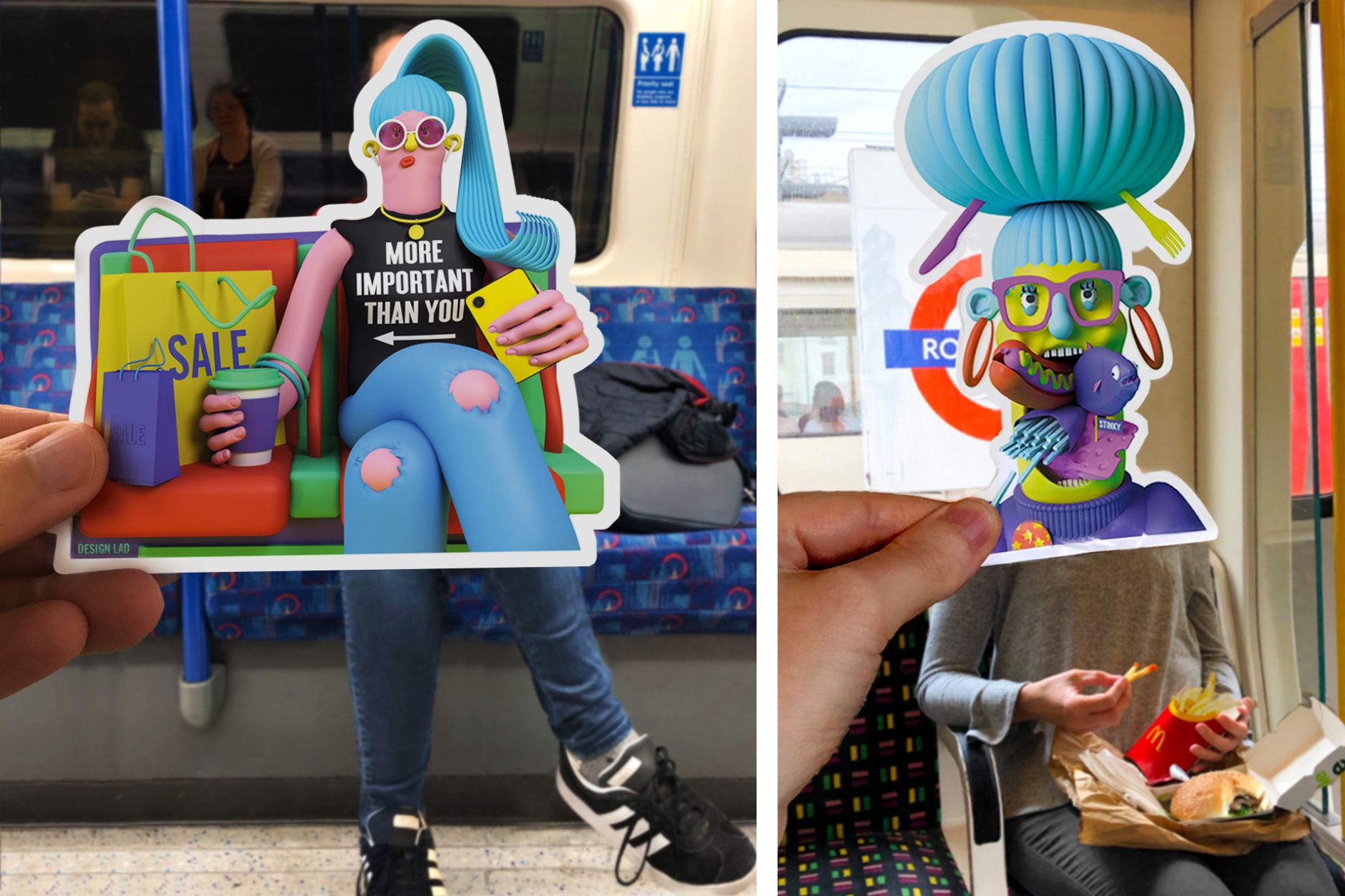 Bad Tube Etiquette: Design Lad's 3D works that illustrate bad behaviour ...