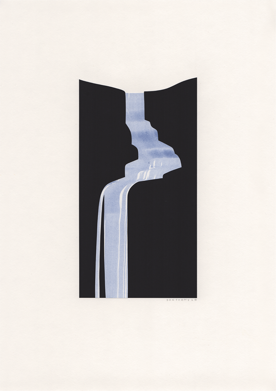 Thomas Danthony's meditative paper collages of waterfalls | Creative Boom