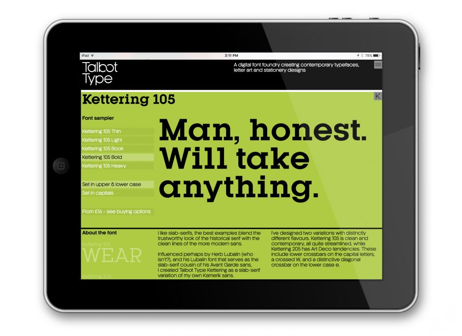 Talbot Type: Adrian Talbot's online foundry of typefaces and type ...