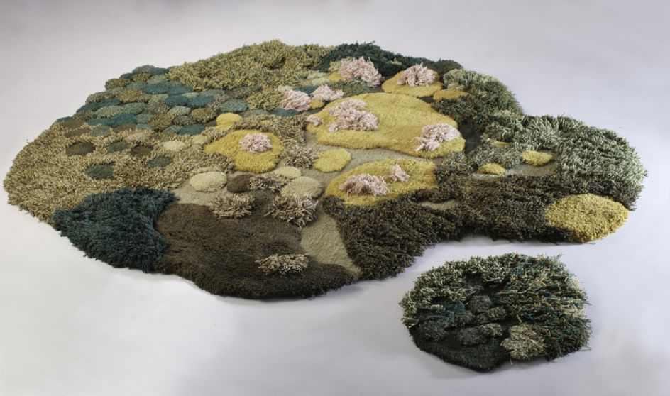 Rug Artworks: Artist uses wool to weave carpet scenes of green and ...