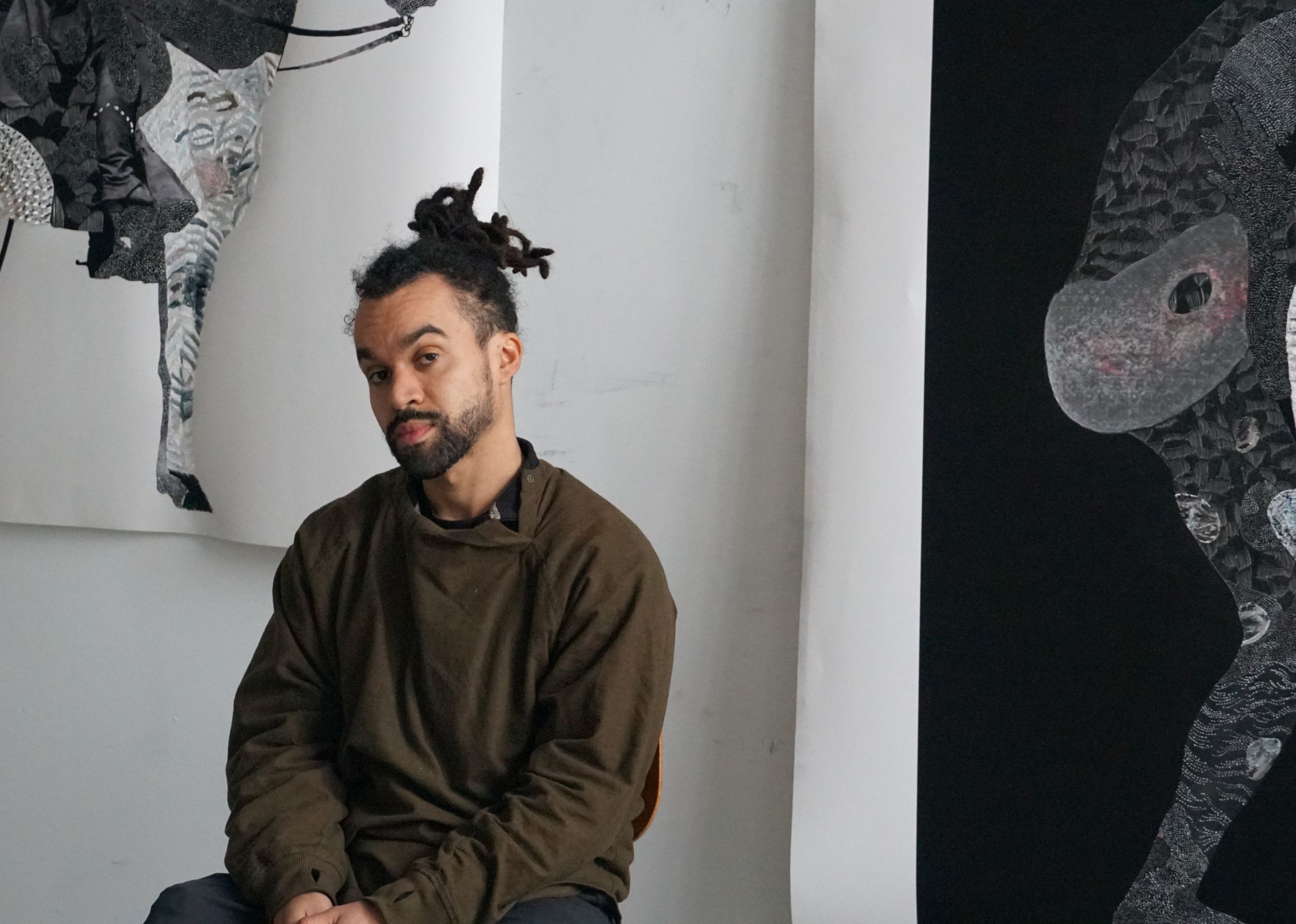 Nate Lewis's intricately carved works on paper share his experience as ...