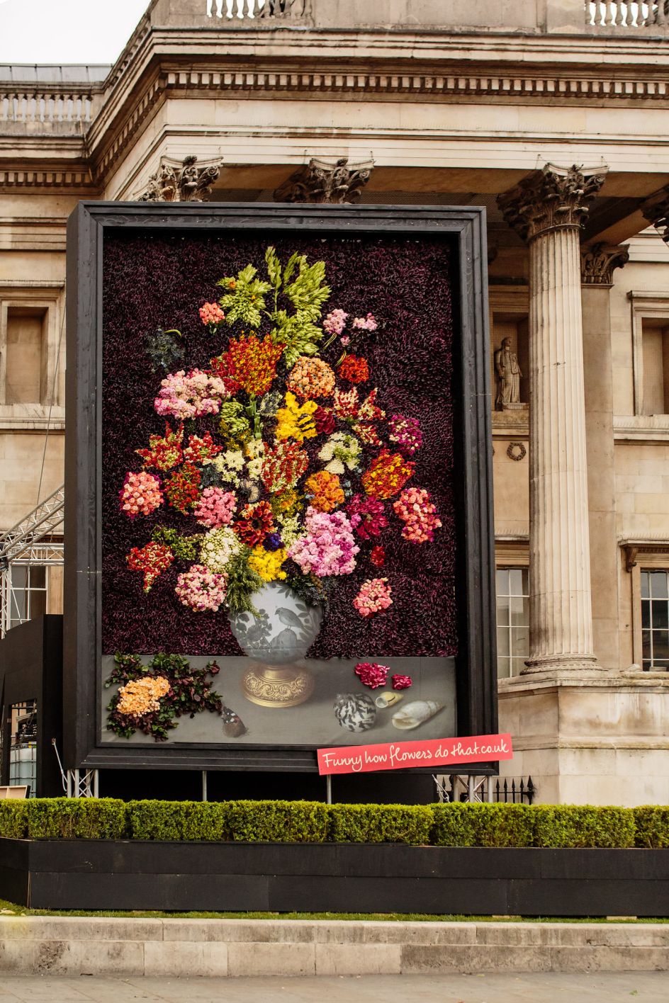 Giant living painting with 26,500 real flowers unveiled at London's ...
