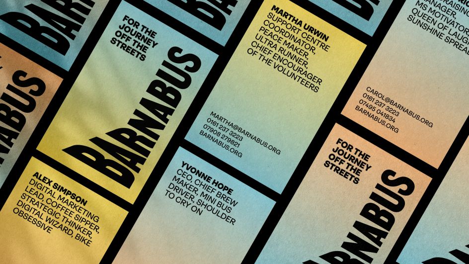 Upbeat rebrand of homeless charity Barnabus centres on 'the journey off ...