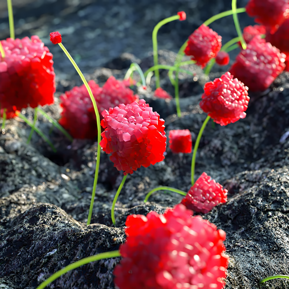 Alien flowers, plants and crystallised rocks imagined by digital artist ...