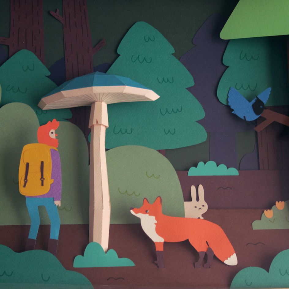 Cute colourful nature scenes crafted entirely out of paper | Creative Boom