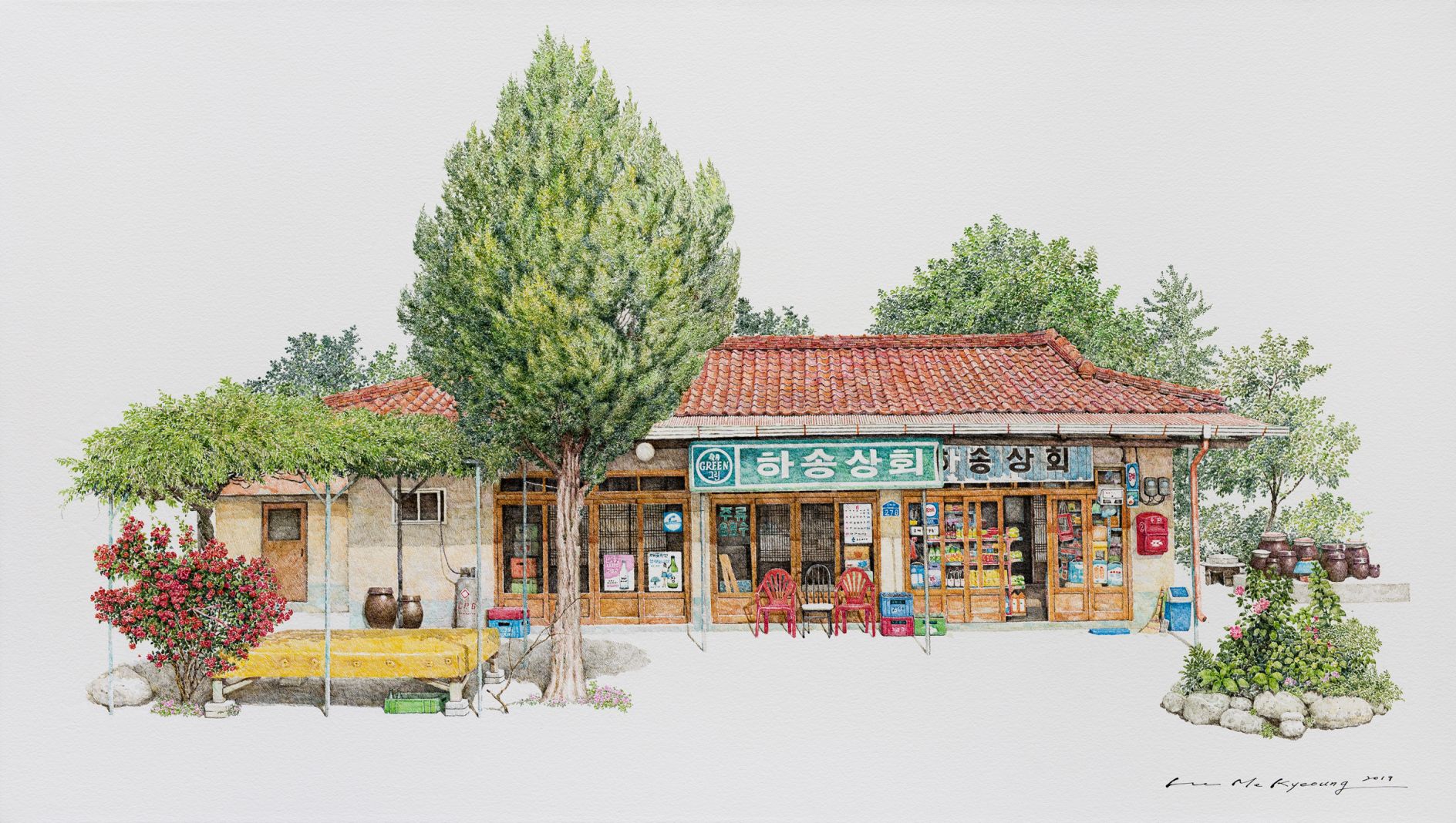 Artist Me Kyeoung Lee travels all over South Korea to paint different ...