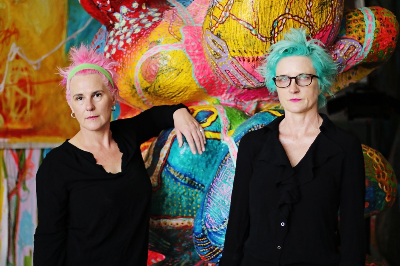 Artists Kaye Freeman & Cybele Rowe as The Love Armada on Los Angeles ...