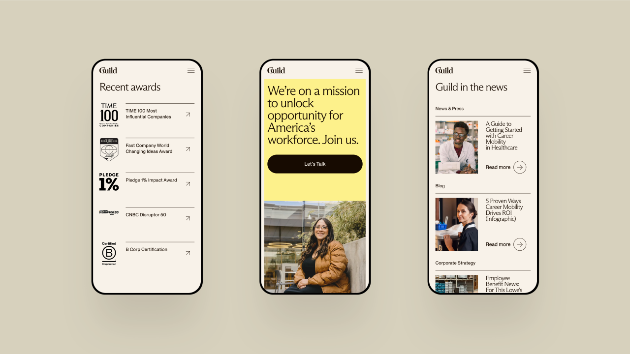 Athletics designs new website for Guild to help share inspiring career ...