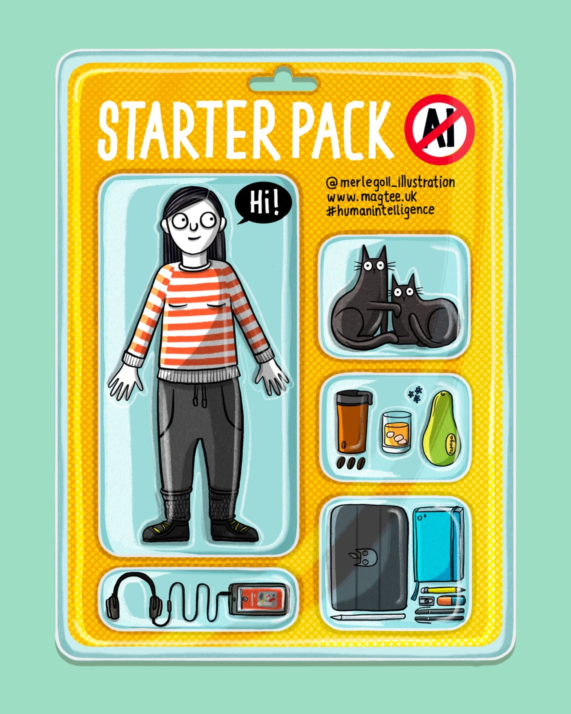 Illustrators launch fightback against AI dolls with #StarterPackNoAI trend | Creative Boom
