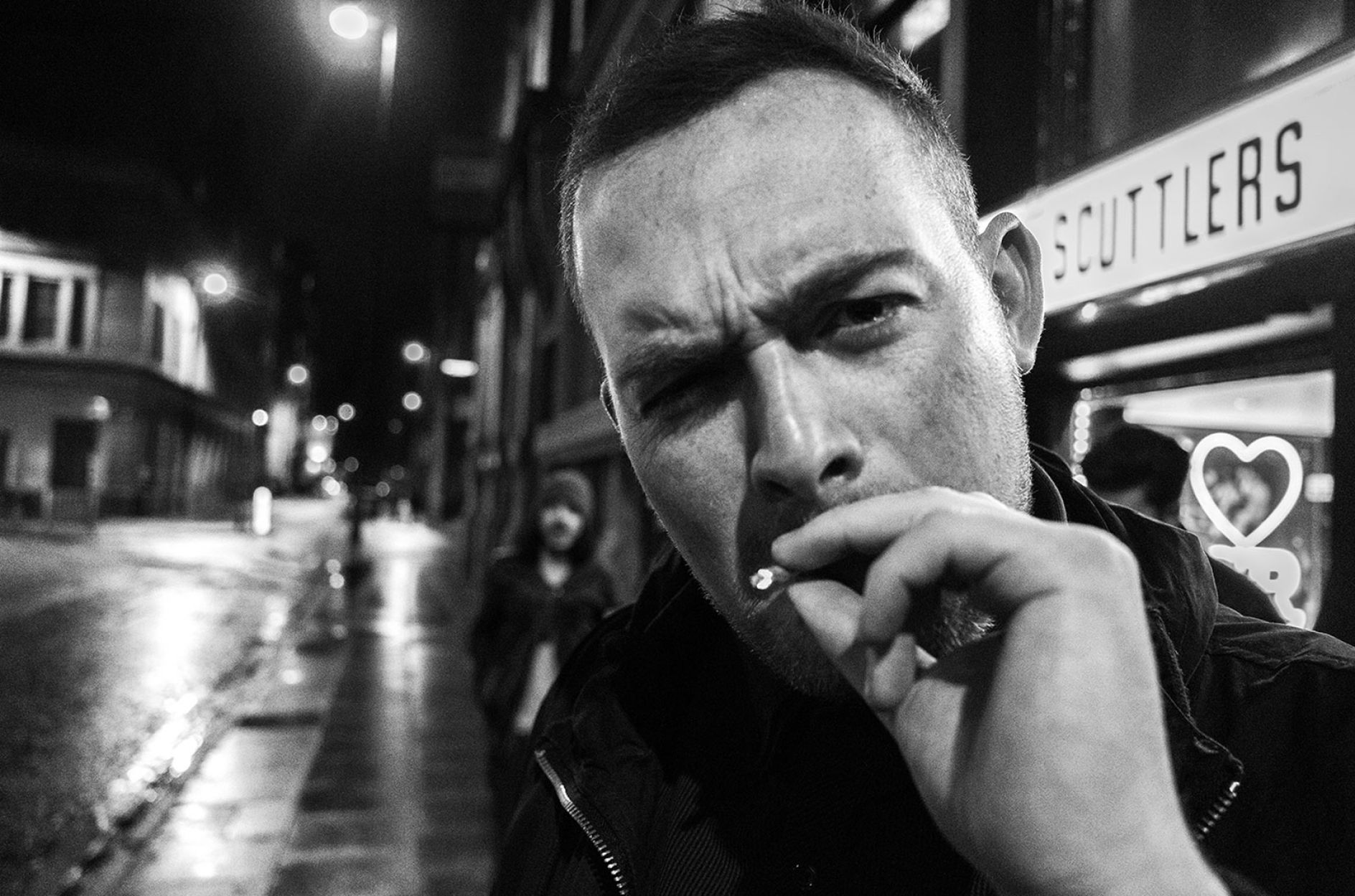 Black and white portraits of people in Manchester on the city's famous ...