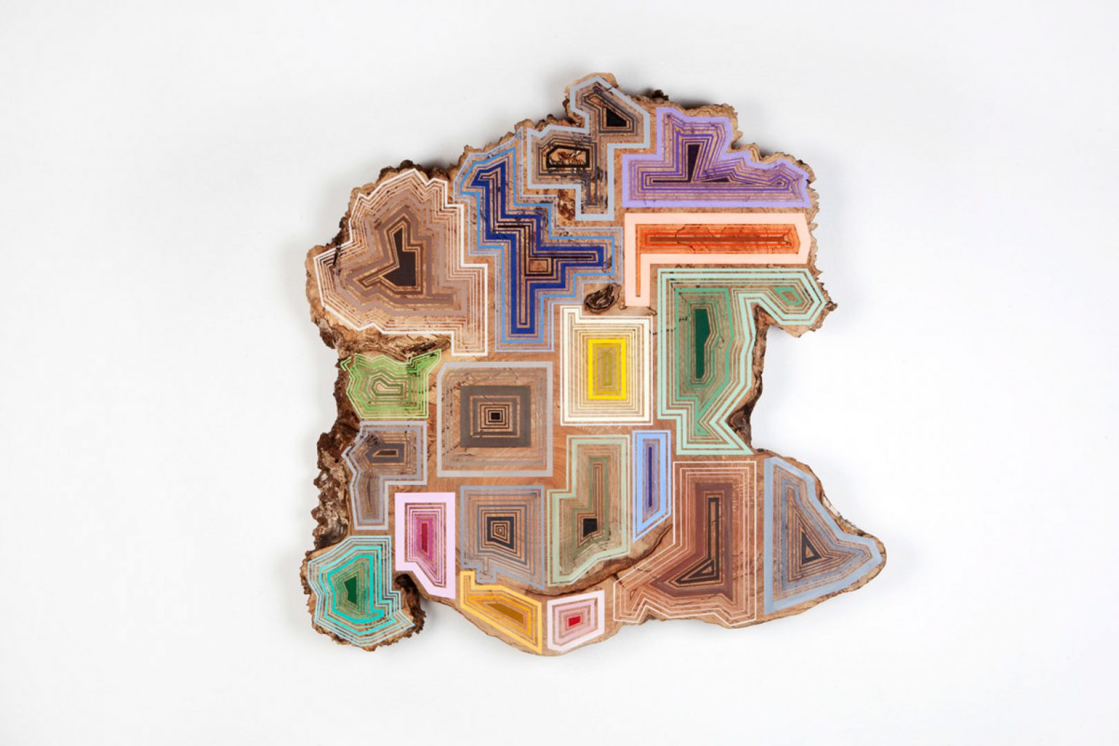 Salvaged discarded tree trunks transformed into beautiful geometric ...