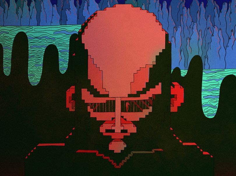 Bright editorial illustrations reminiscent of pixelated computer game ...