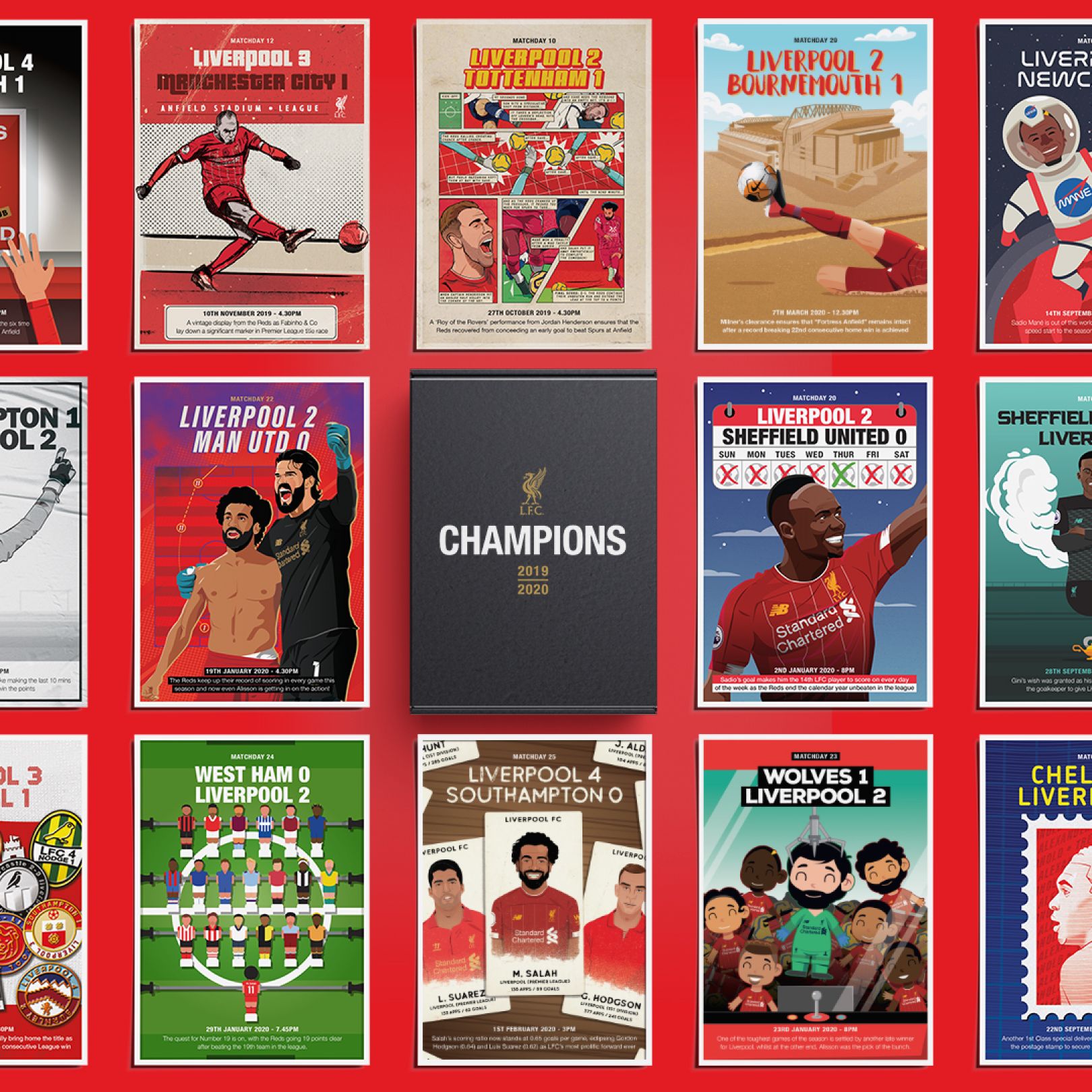 Dave Will's illustrated Liverpool FC postcards that celebrate the ...