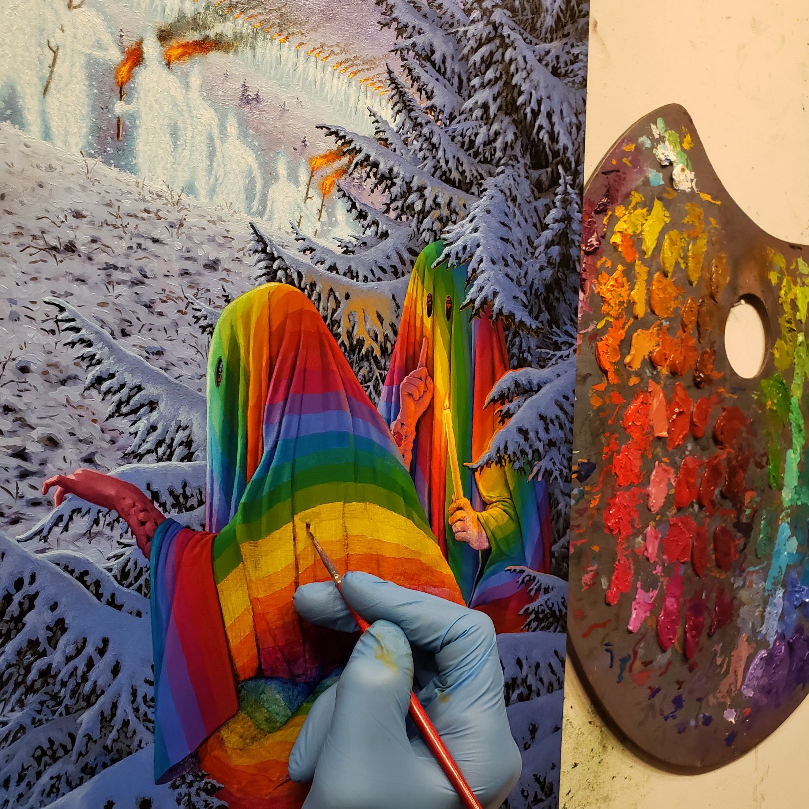 Artist Adrian Cox's latest oil paintings tell the story of mythical ...