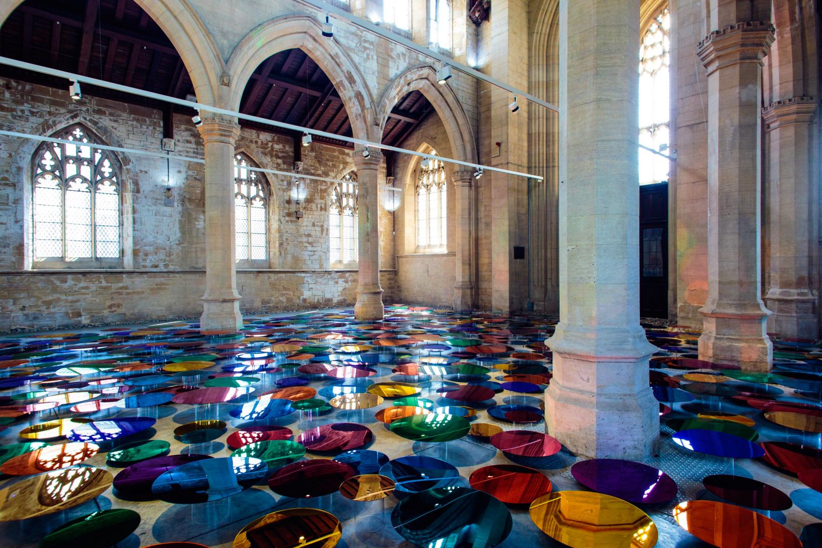 Artist transforms a former church into a colourful space by using ...