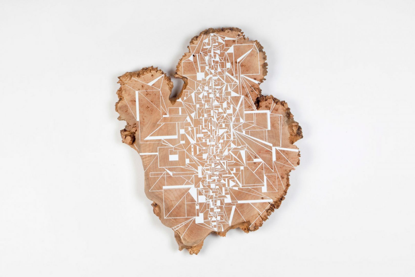 Salvaged discarded tree trunks transformed into beautiful geometric ...