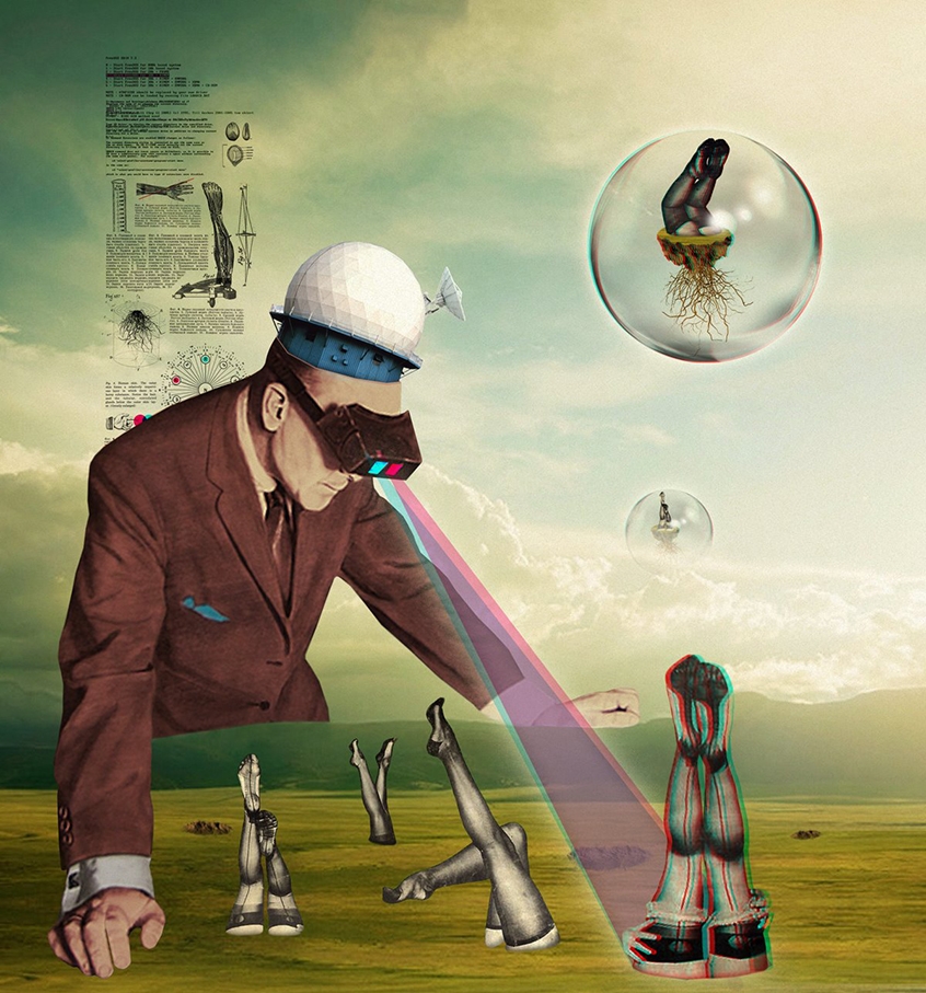 Bizarre collage art inspired by surrealism, the pop art movement and ...