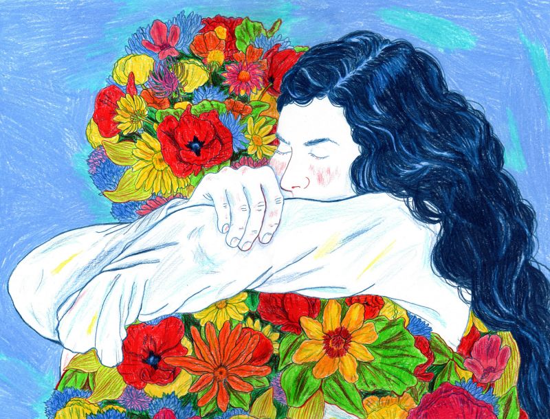 Hannah Lock draws hard with pencils and pastels to create vibrant ...
