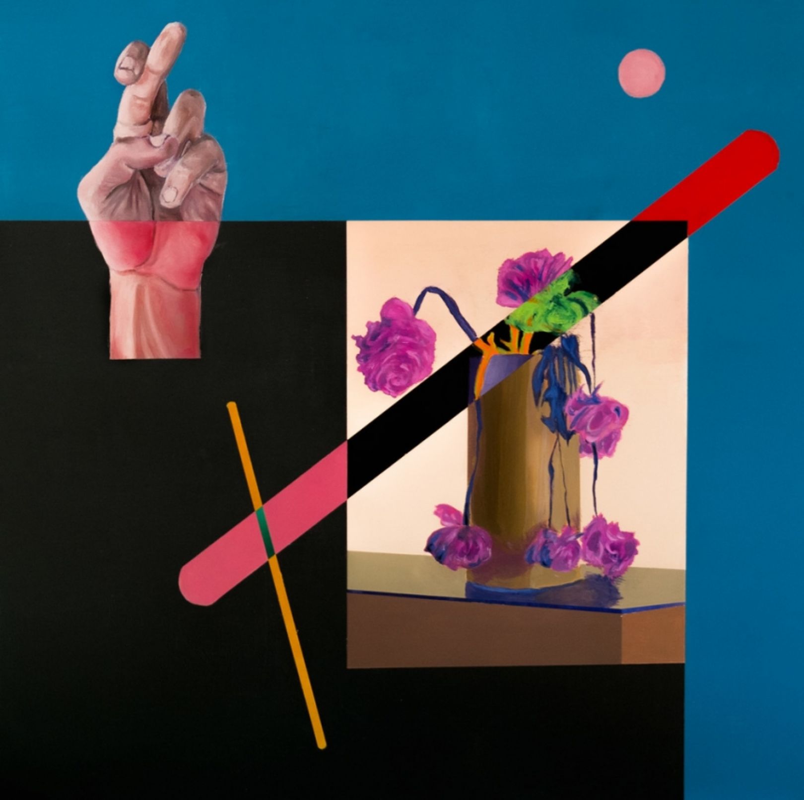 Bold, pop art paintings fuse elements of Hockney and Wesselmann to ...